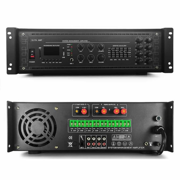 PA Power Amplifier | 8 Zone 2000W Public Address Amplifiers